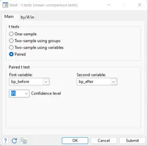 Using different types of t-test in stata | The Data Hall