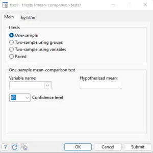 Using different types of t-test in stata | The Data Hall