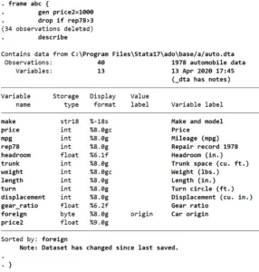 Data Frames in Stata | Store Multiple Datasets in Stata Memory