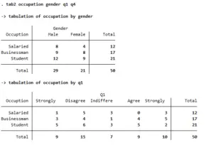 Descriptive Statistics in Stata and tab command | The Data Hall