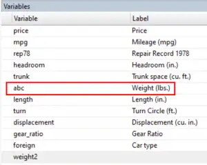Using Rename command to rename Variable in Stata The Data Hall