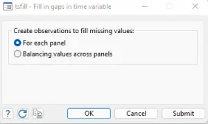 Filling Gaps in Time series or Panel Data in Stata | The Data Hall