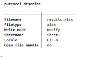 Export Stata output to Excel | The Data Hall