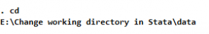 Changing Working Directory in Stata | The Data Hall