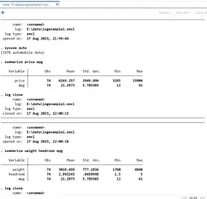 Creating Log File in Stata | The Data Hall