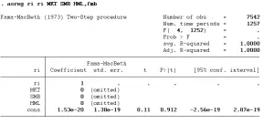 Fama and Macbeth Regression | The Data Hall